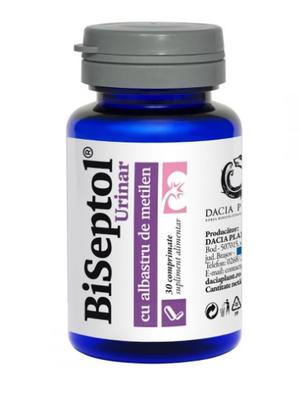 Biseptol urinar 30 comprimate, cu albastru de metilen, Dacia plant