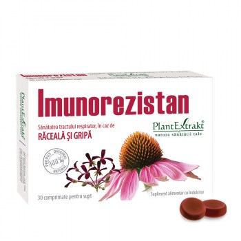 Imunorezistan - raceala si gripa, 30 comprimate de supt, Plantextrakt