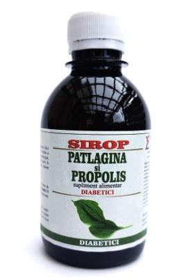 Sirop de patlagina si propolis pentru diabetici 200 ml, Elidor
