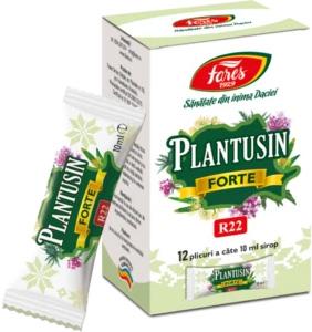 Plantusin forte, r22, sirop tuse (12 plicuri a câte 10 ml sirop), Fares